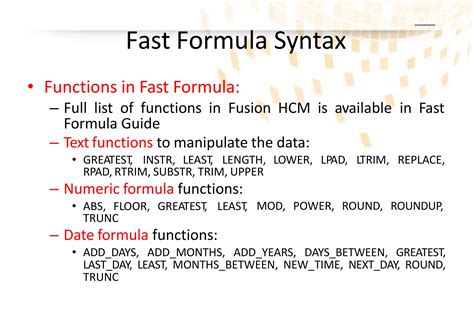 Fast Formula In Oracle Cloud HCM Pptx