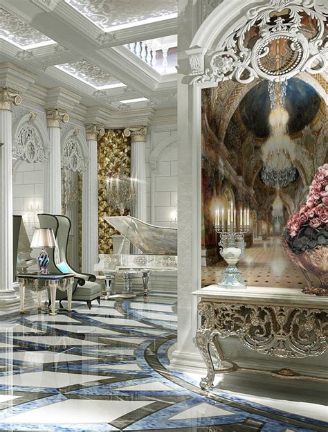 Semi Precious Sodalite Blue Marble In Floor Inlay Classic Entrance