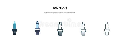 Ignition Icon In Different Style Vector Illustration Two Colored And