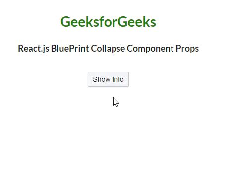 React Js Blueprint Collapse Component Props GeeksforGeeks