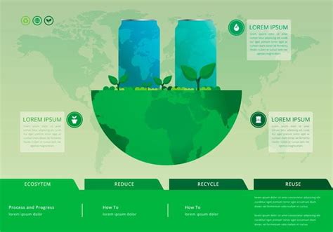 양철통 및 기타 쓰레기 재활용 및 재사용 Ai Svg Uidownload