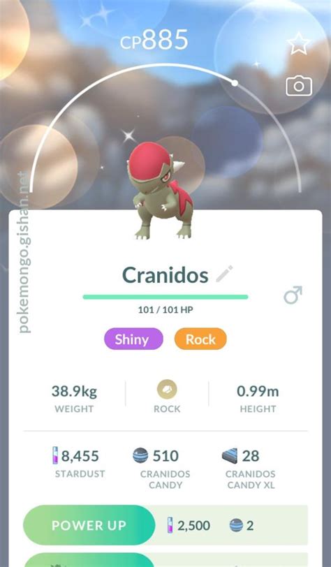 Shiny Cranidos Pokemon Go