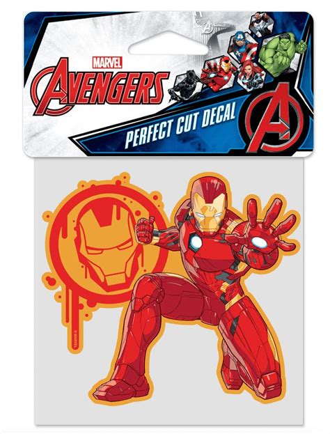 Iron Man Marvel Avengers Perfect Cut Decal 4x4