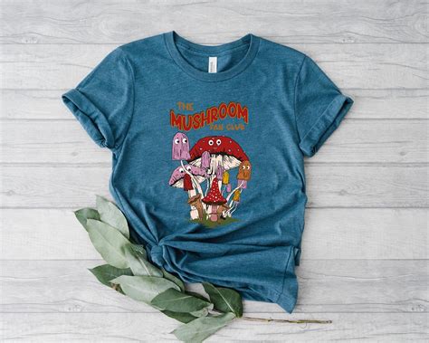 The Mushroom Fan Club T Shirts Vintage Mushroom Print Etsy