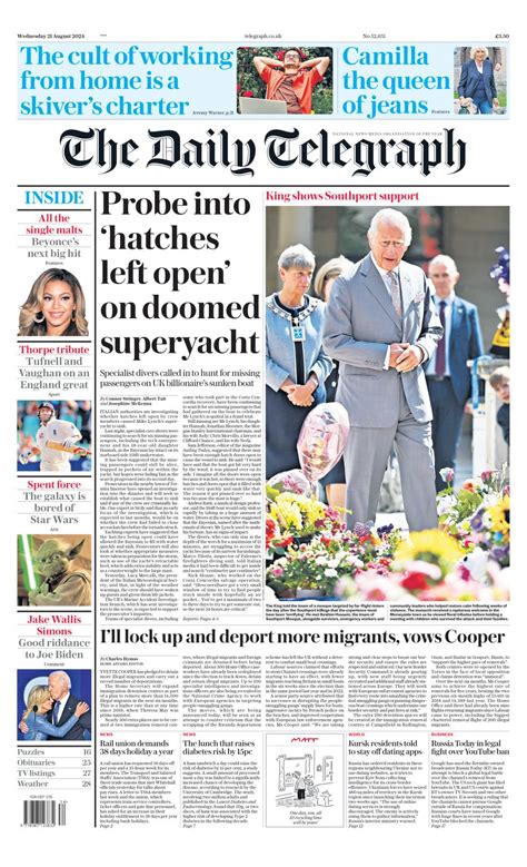 The Telegraph On Linkedin The Front Page Of Todays Daily Telegraph