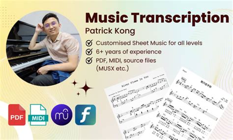 Transcribe Piano Sheet Music Midi Of Any Piece Song Audio By