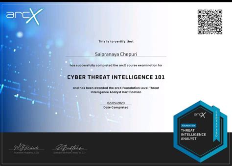 Saipranaya Chepuri On Linkedin Cyber Intelligence Training