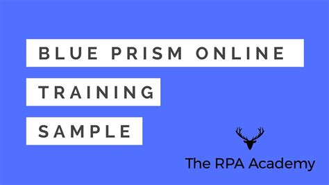 blue prism online training rpa youtube