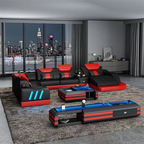 Jvmoebel Wohnzimmer Set Ecksofa U Form Sideboard Couchtisch Couch