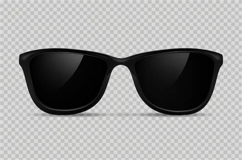 Premium Vector Black Sunglasses Without Temples Isolated