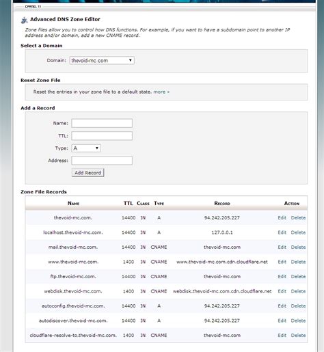 Domain Name System Enabling Cloudflare Via Cpanel Shows Error Your