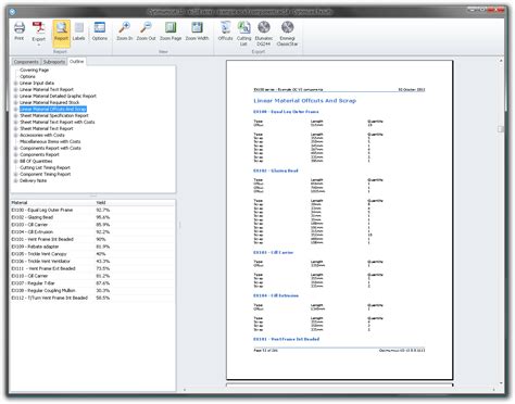Database Of Linear Material Re Usable Offcuts Optimumcut Software
