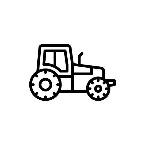 Tractor Outline Icon Tractor Line Illustration 66743563 Vector Art At