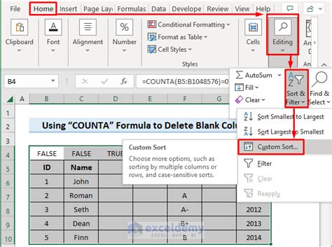 How To Delete Blank Columns In Excel 4 Quick Ways Exceldemy