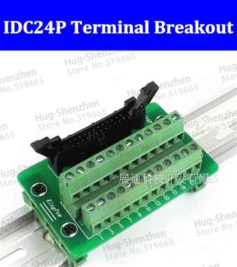 IDC24P IDC 24 Pin Male Connector To 24P Terminal Block Breakout Board Adapter PLC Relay