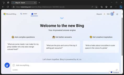 o novo bing com tecnologia chatgpt da microsoft agora está sendo