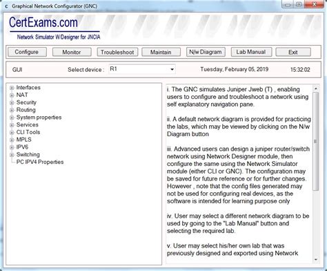 Network Simulator With Designer For Juniper Jncia With Exam Simulator