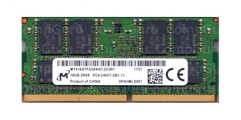 Оперативная память для ноутбука Micron DDR4 16GB 2400MHz SO-DIMM 2Rx8 ...
