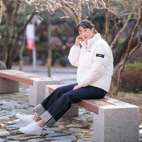 내셔널지오그래픽 여자 숏패딩 레이만 깔끔한 패딩 추천 네이버 블로그