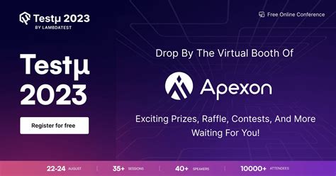 Conference Meet Apexon Join The Free Online Testµ Conference By