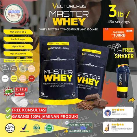 Jual VectorLabs Master Whey 3 Lbs Lb 3Lbs 3Lb Vector Labs Whey Protein