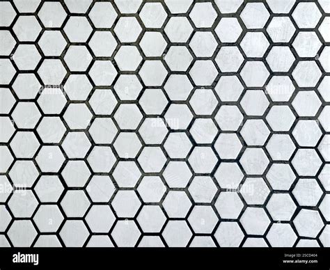 Hexagon Or Honeycomb Pattern In White Color Seamless Background