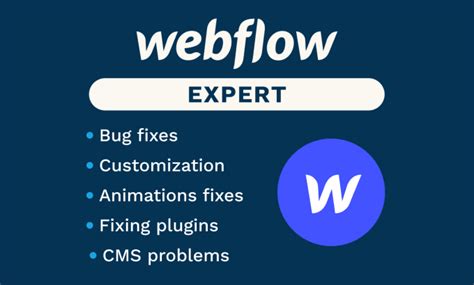 Be Your Webflow Expert For Bug Fixes Customization By Zakumi Fiverr