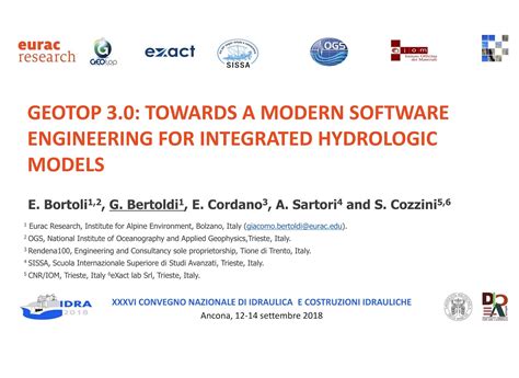 AboutHydrology GEOtop Goes Towards A New Major Version