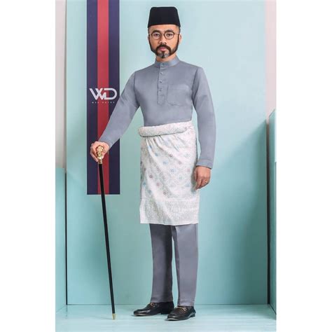 Baju Melayu Abang Jamil Slim Fit Modern Pocket Shopee Malaysia