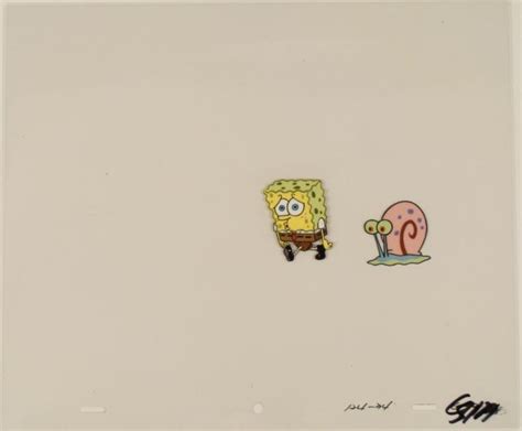 Whistling Spongebob Original Production Art Cel Gary