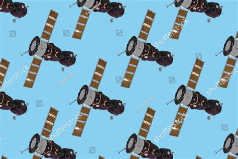 Pattern Spacecraft Model Orbital Station Orbital Artificial Earth Satellite A Pattern Of A