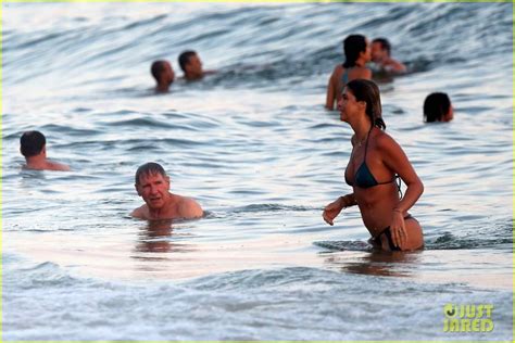 Harrison Ford Shirtless Beach Guy In Rio Photo Calista Flockhart Celebrity Babies