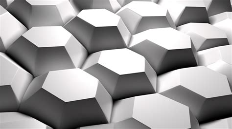 Abstract Heptagon Pattern Texture In White 3d Background Wall Graphics