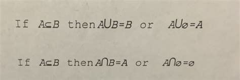 Solved If Acb Then Aub B Or Aus A If Acb Then Anb A Or Ano