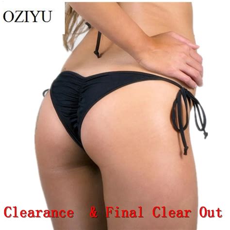 Cheeky Brazilian Bikini Bottom With Ruched Back Scrunch Butt Bikini