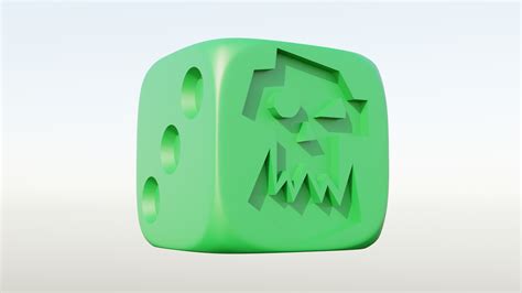 Stl File Orcs Dice D6 Logo 🎲・3d Printer Model To Download・cults