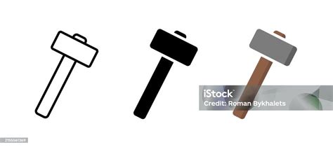 썰매 망치 아이콘입니다 망치 도구 벡터 아이콘입니다 대장장이 악기 험머 표지판 벡터 강철에 대한 스톡 벡터 아트 및 기타 이미지 강철 건설 산업 건설 현장 Istock