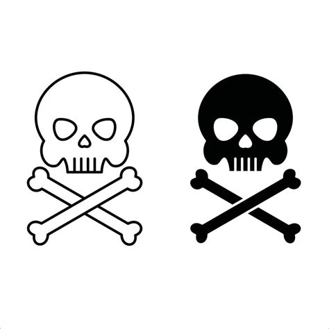 Danger Sign Skull Skull Bones Warning Sign Danger Sign Stock Vector