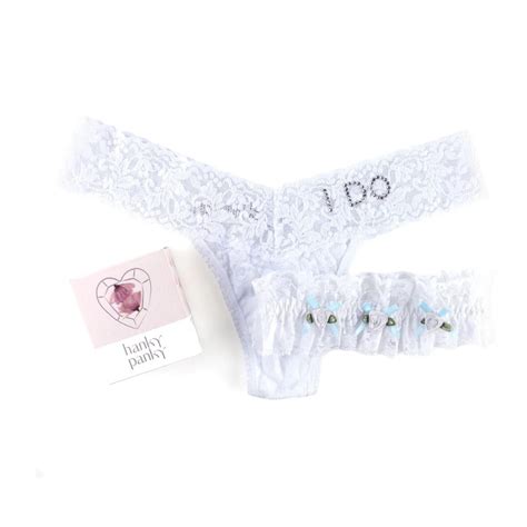 Hanky Panky I Do Low Rise Thong And Garter Box Set Crimson Lingerie