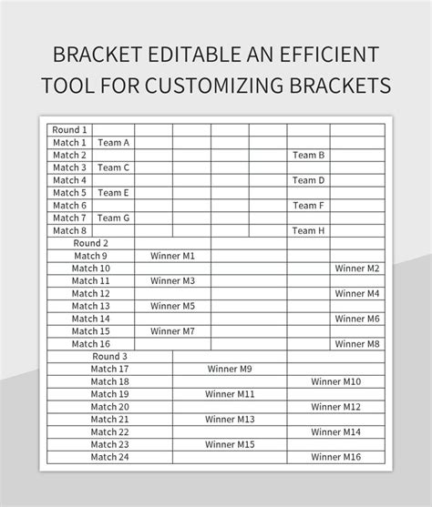 Free Editable Brackets Templates For Google Sheets And Microsoft Excel Slidesdocs