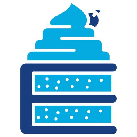 Sponge Cake Generic Blue Icon