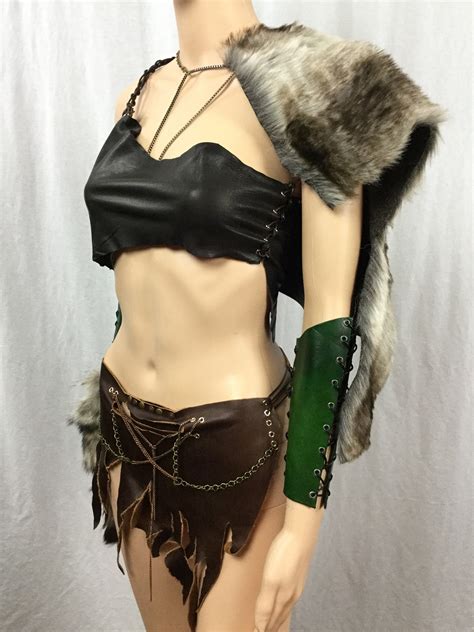 Armor For Women Viking Leather Armor Leather Cosplay Etsy