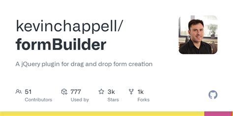 GitHub Kevinchappell FormBuilder A JQuery Plugin For Drag And Drop Form Creation