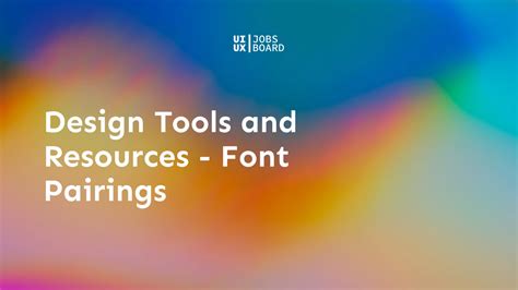Font Pairings Design Tools And Resources