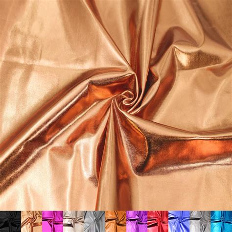 60 Wide Poly Spandex Metallic Foil Stretch Fabric Sold
