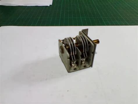Vintage Fm Valve Radio Tuning Capacitor 2 Gang Tested 5 To 20 Pico