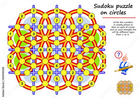Logic Sudoku Puzzle Game For Smartest Write The Numbers In Empty Places So That On Each Of