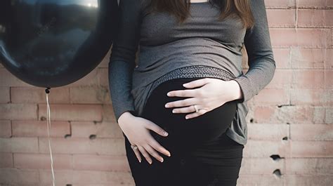 풍선 앞에 서 있는 임산부 정상적인 배의 십대 사진 배경 일러스트 및 사진 무료 다운로드 Pngtree