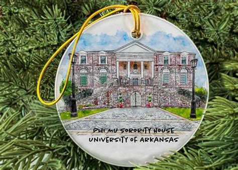 Phi Mu Sorority House At Uark Art Print Alpha Beta Bid Day T