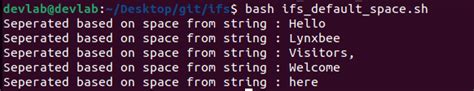 what is the meaning of ifs in bash shell script lynxbee linux